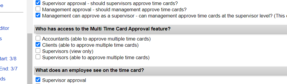 Multi Time Card Approval